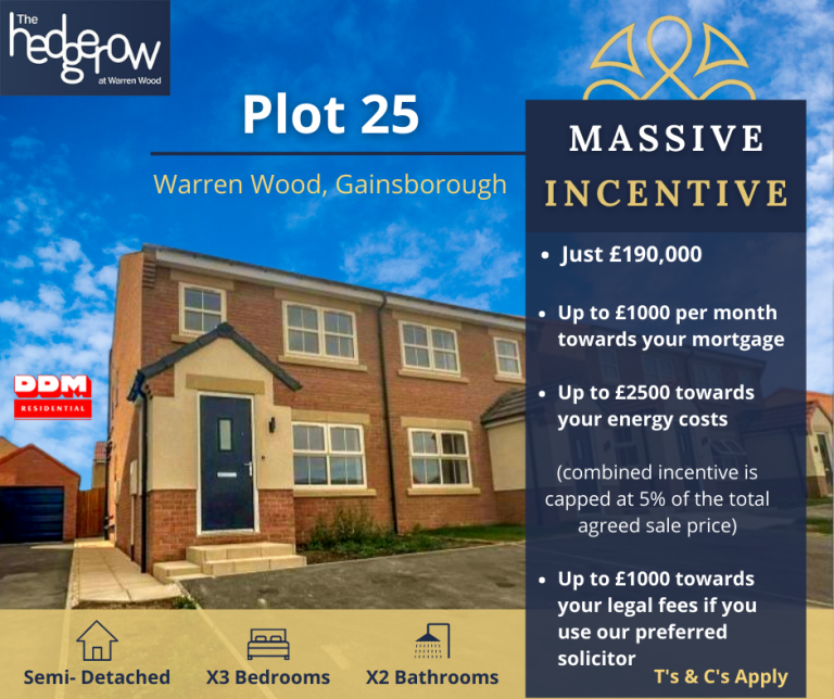 Massive Incentive for Plot 25 @ The Hedgerow - Danum Homes